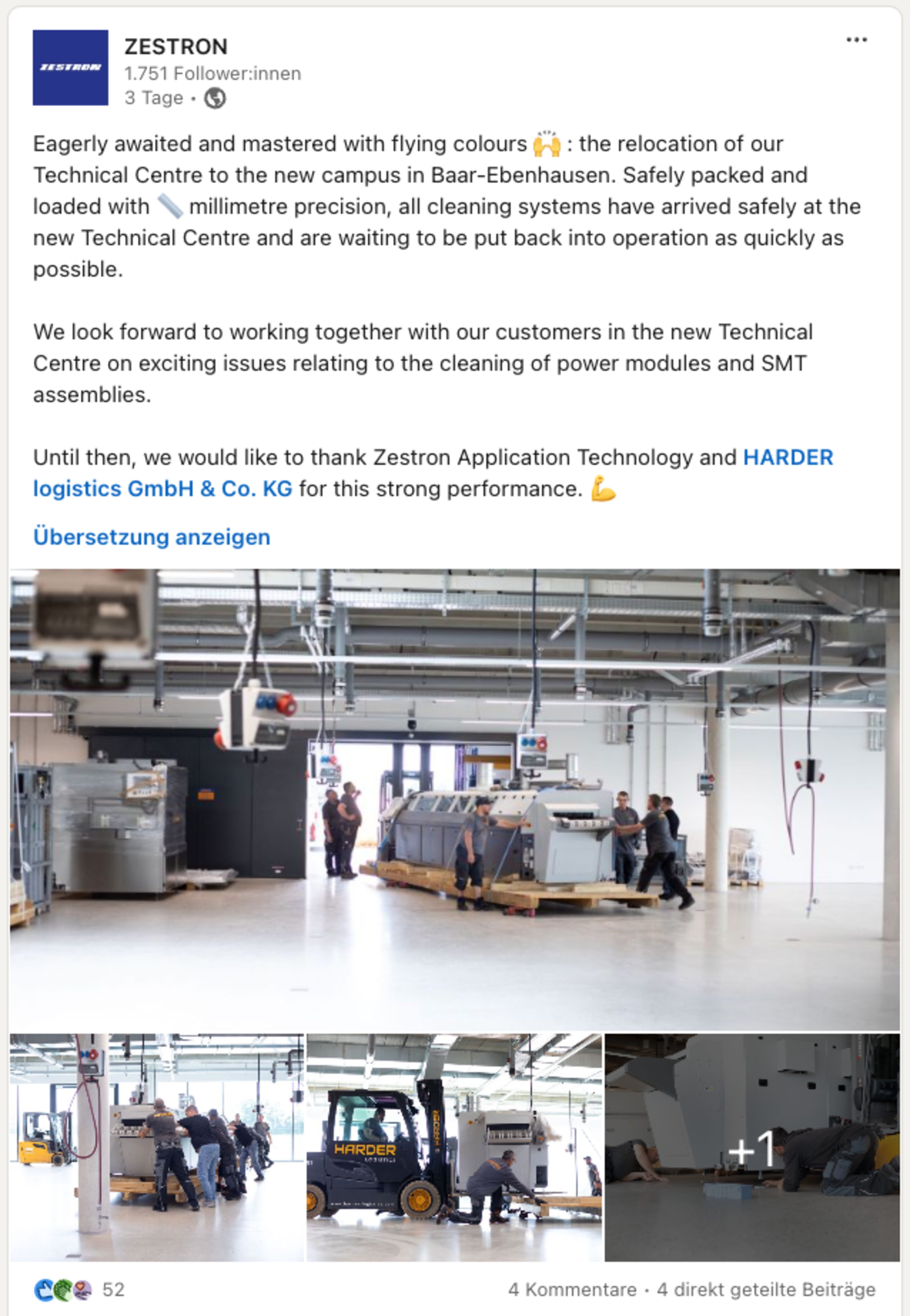 Moving into the Future - Relocation of ZESTRON Headquarters - ZESTRON